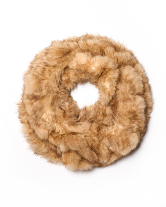 Knitted Sable Sections Infinity Scarf – Maximilian